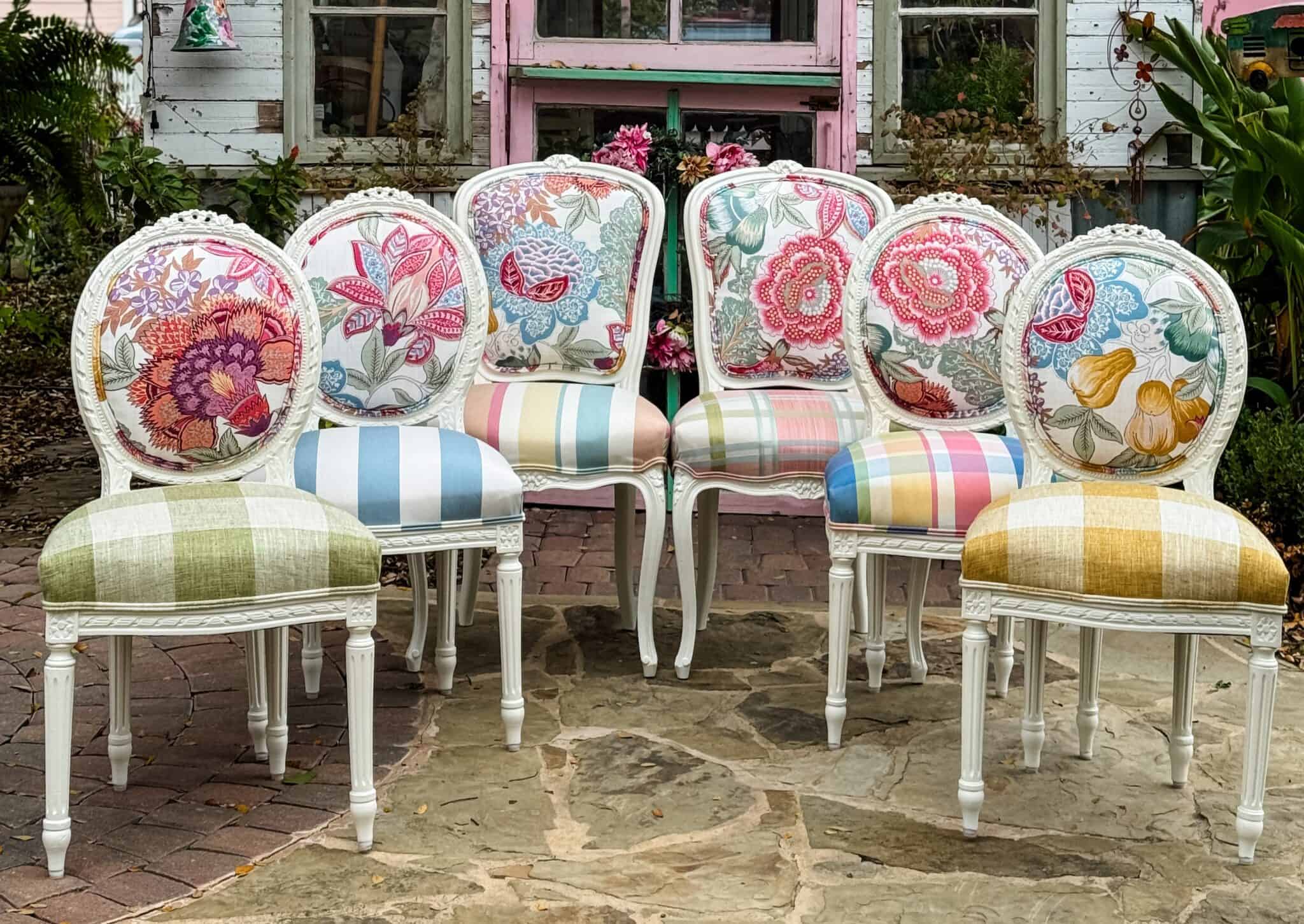 Pattern Mixing Dining Chairs: A Designer Formula for Mixing Fabrics ...