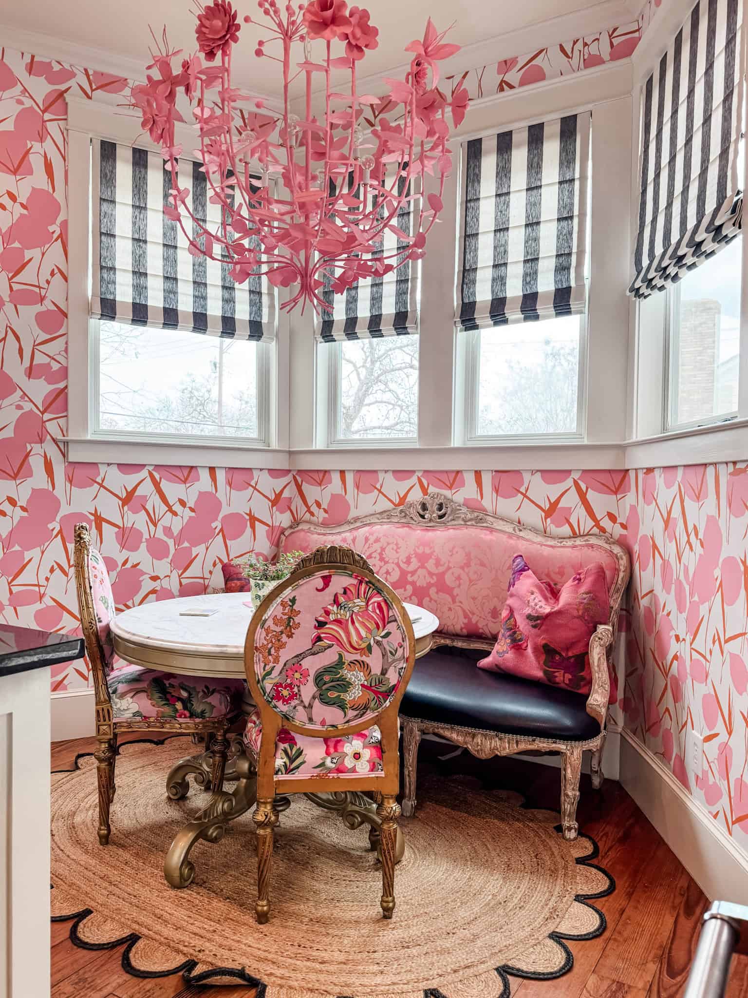 DIY Antique Chair Makeover | Floral Fabric Revamp for a Vibrant Kitchen ...