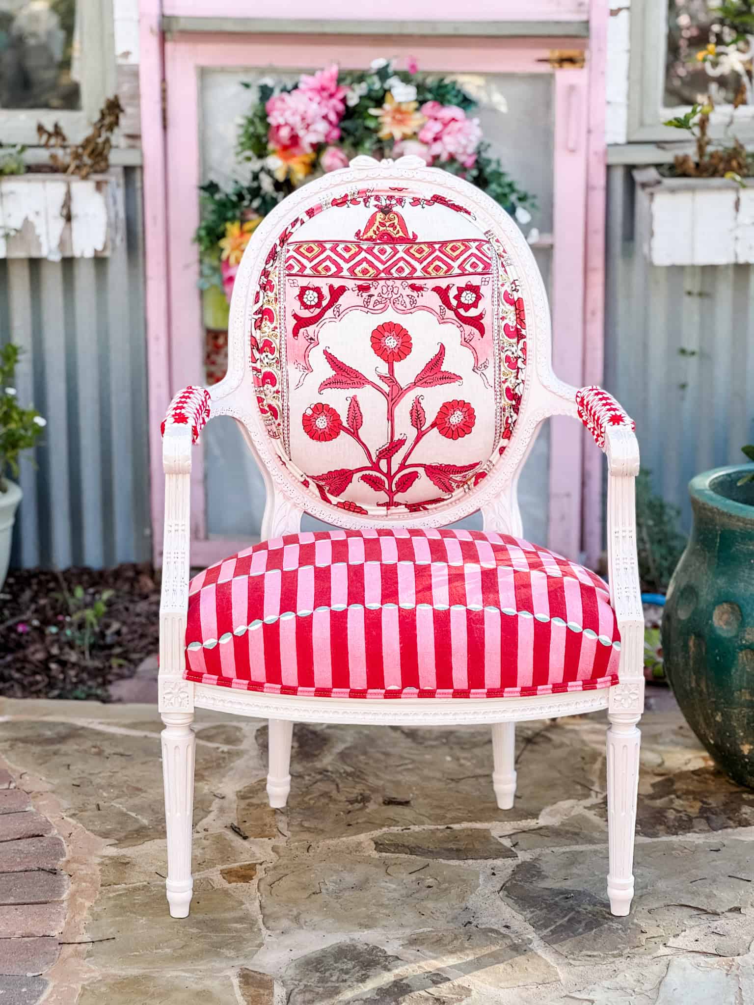 DIY Ugly Chair Makeover | How I Transformed an Old Chair with Pink ...