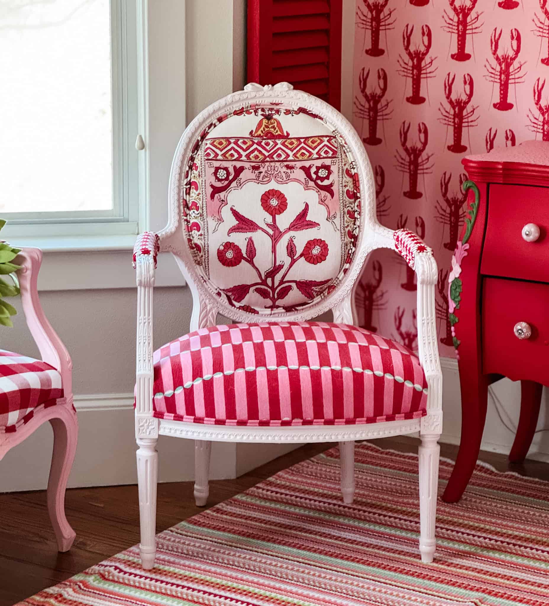 DIY Ugly Chair Makeover | How I Transformed an Old Chair with Pink ...