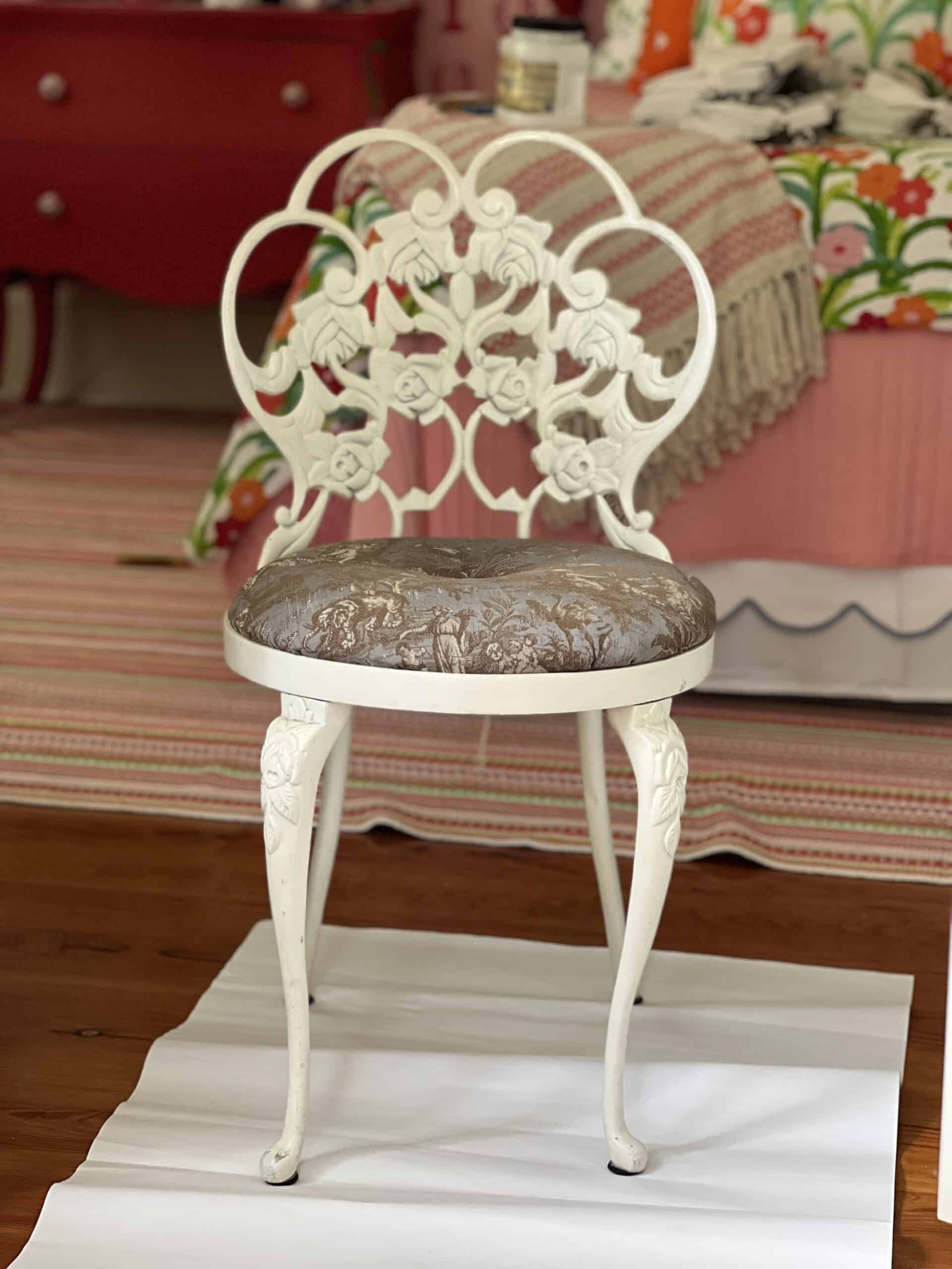 Red & Pink Bedroom Makeover - Chair Whimsy